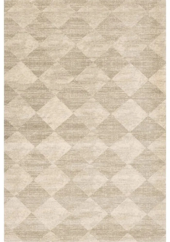 Béžový vlněný koberec 200x300 cm Agnus Checkered – Agnella