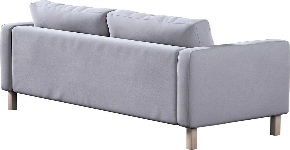 Potah na pohovku IKEA Karlstad, 3-místná, rozkládací barva šedá látka lesklé, sametová