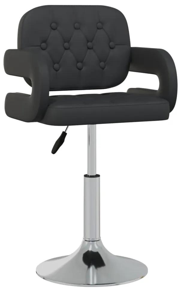 Otočné jídelní židle 6 ks černé umělá kůže,  3089117
