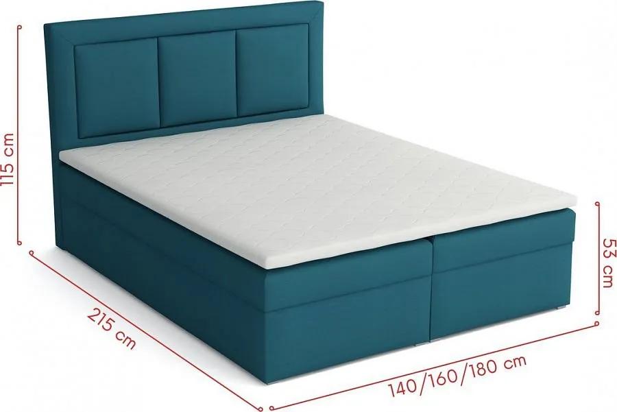 Casarredo - Komfort nábytek Čalouněná postel MIRABEL BOX 160x200, s úložným prostorem, výběr látek | potah: victoria 14863