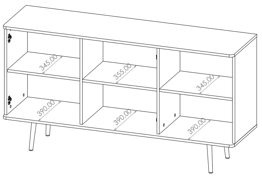 Gib Meble Komoda Pinelli K3D Gib 150/80/41