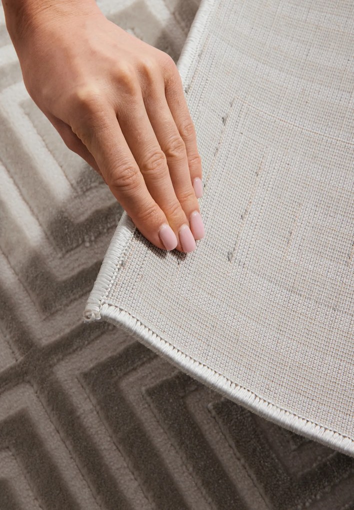 ELLE Decoration, Kusový koberec Perles 106185 White Grey z kolekce Elle, 160x235, šedá, ložnice