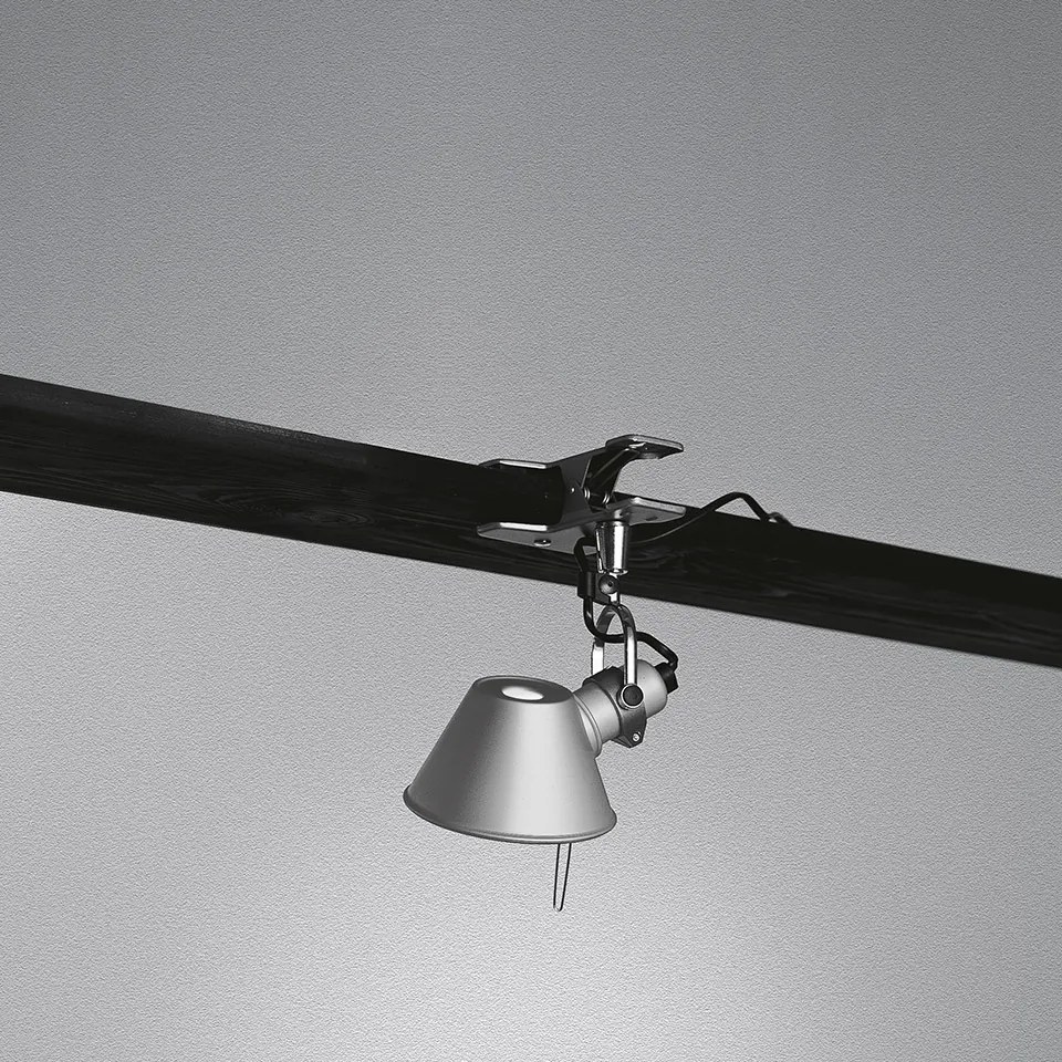 Artemide A043800 + 5 let záruka, přímý distributor Tolomeo Micro pinza, hliníková lampa s klipem, 9W LED 3000K, hliník, 20cm