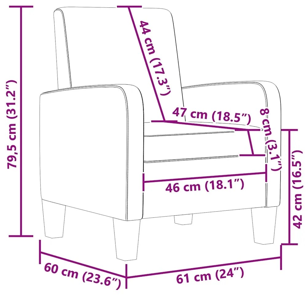 vidaXL Marketos Křeslo hnědé umělá kůže