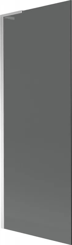 Mexen Next L, 1-křídlová vanová zástěna 70 x 150 cm, 6mm šedé sklo, chromový profil, 895-070-000-03-40-01