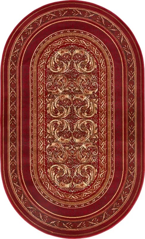Kusový koberec Aralia bordo ovál Ovál 150 x 250 cm