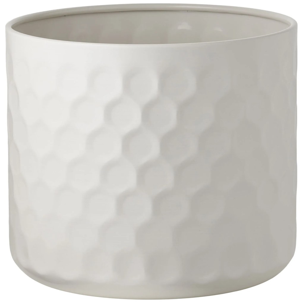 House Nordic Kovový květináč FLOWERPOT bílý