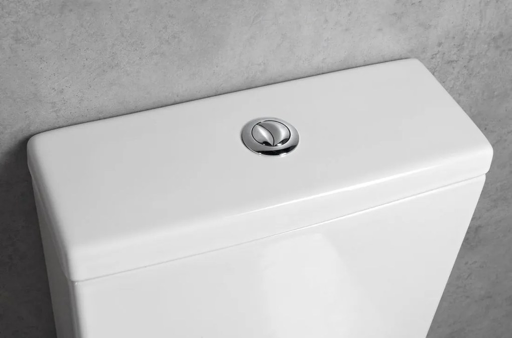 Bruckner Bruckner, DARIO RIMLESS WC kombi mísa s nádržkou, spodní/zadní odpad, bílá, 201.437.4