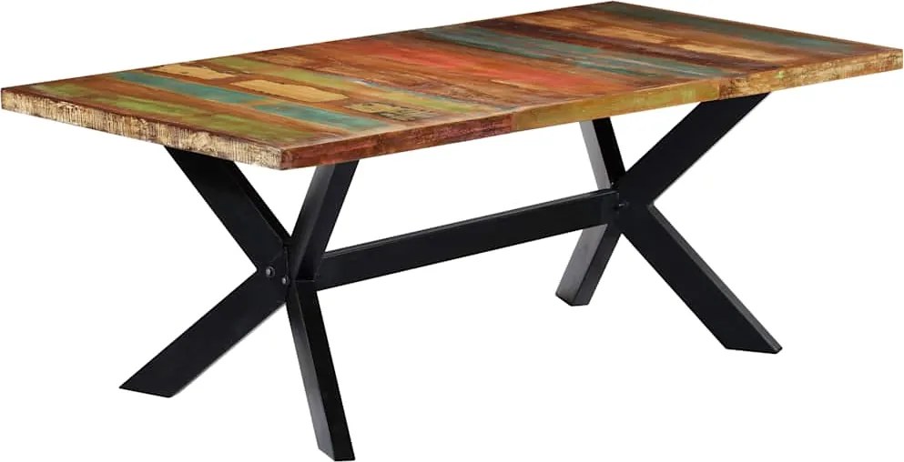 Jídelní stůl 200 x 100 x 75 cm masivní recyklované dřevo 247429