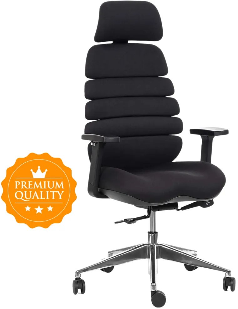 MERCURY Ergonomická kancelářská židle WORKEASE - černá látka