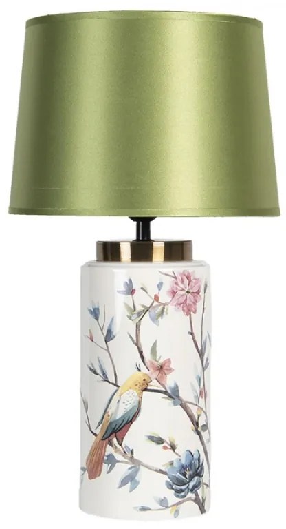 Stolní lampa se zeleným stínidlem Emmy – 27x50 cm