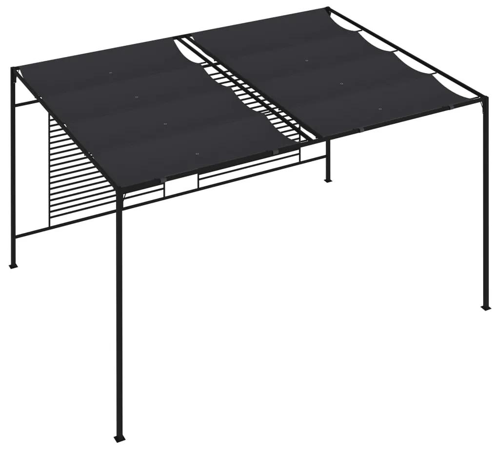 vidaXL Altán se zatahovací střechou 4x3x2,3 m antracitový 180 g/m²
