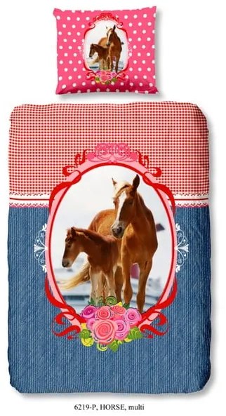 Dětské bavlněné povlečení na jednolůžko Muller Textiels horse Dollie, 140 x 200 cm