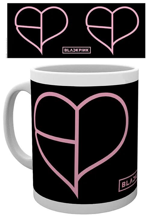 Hrnek Black Pink - Heart Icon