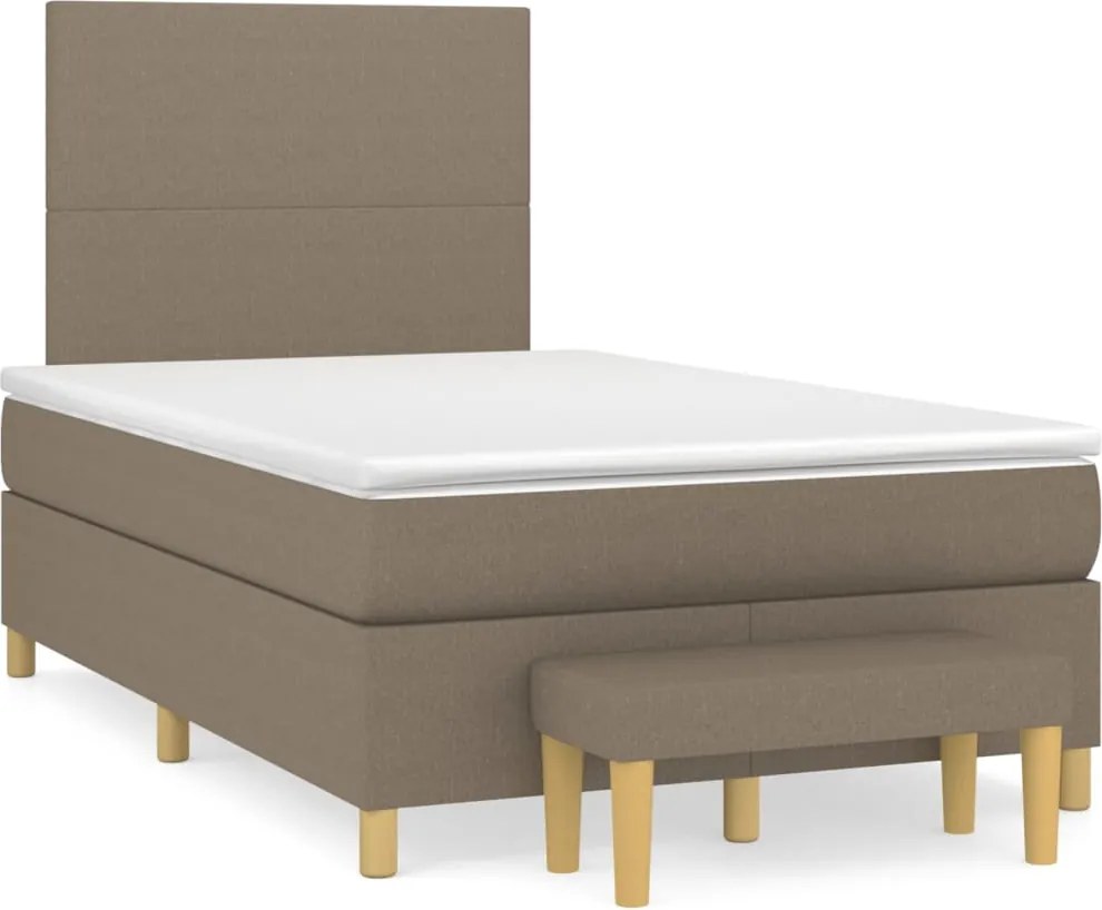 Box spring postel s matrací taupe 120x200 cm textil 3136985