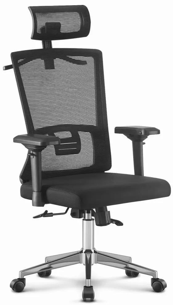 Ergonomická otočná kancelářská židle HC- 1027 BLACK MESH