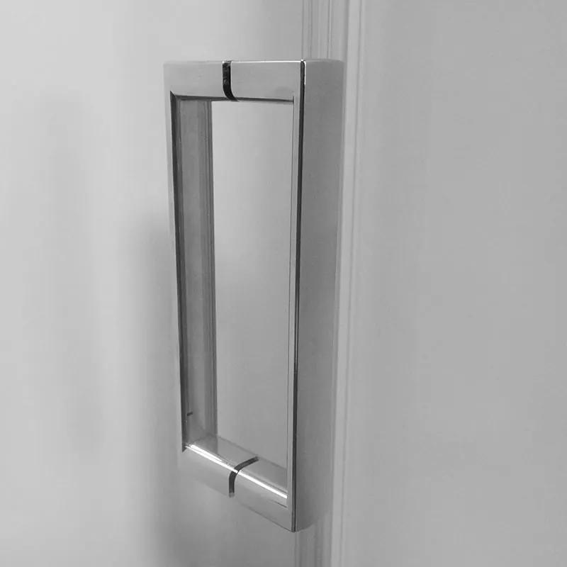 Mereo Sprchové dveře, LIMA, trojdílné, zasunovací, chrom ALU, sklo Point 900 x 0 mm