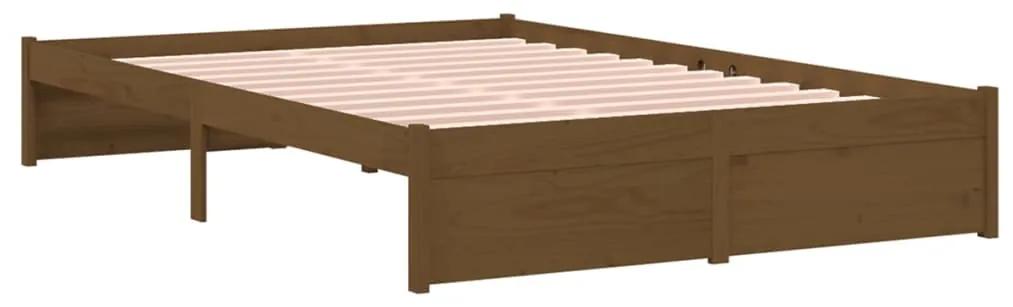 Rám postele medově hnědý masivní dřevo 120 x 200 cm,  814947