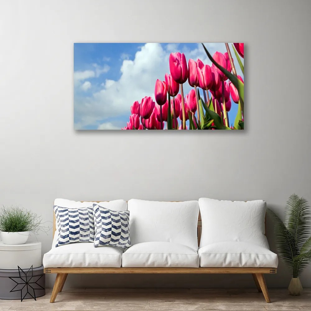 Obraz na plátně Tulipán 125x50 cm
