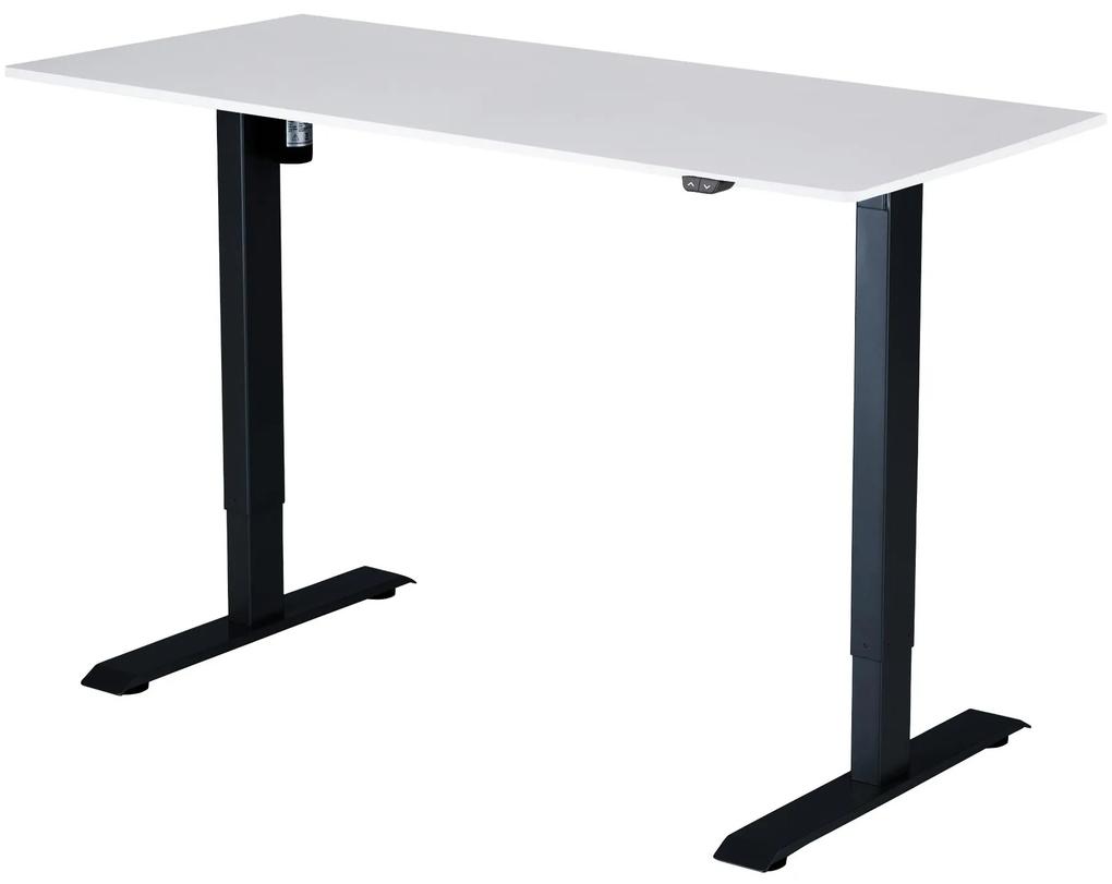 Polohovací stůl Liftor 2segmentové nohy černé,   deska 1380 x 650 x 18 mm bílá
