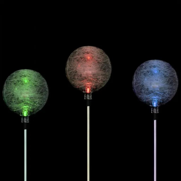 Solární zahradní zápich dekorativní koule 80 cm, změna barvy
