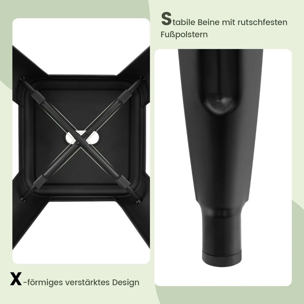 Costway Sada 4 of bar stools with footrest can hold up to 150 kg. Stohovatelné