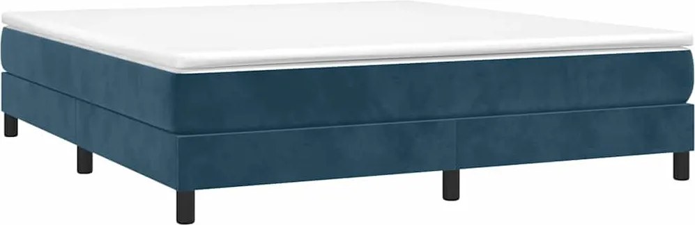 Rám postele s boxspringem tmavě modrý 160x200 cm samet 3120782