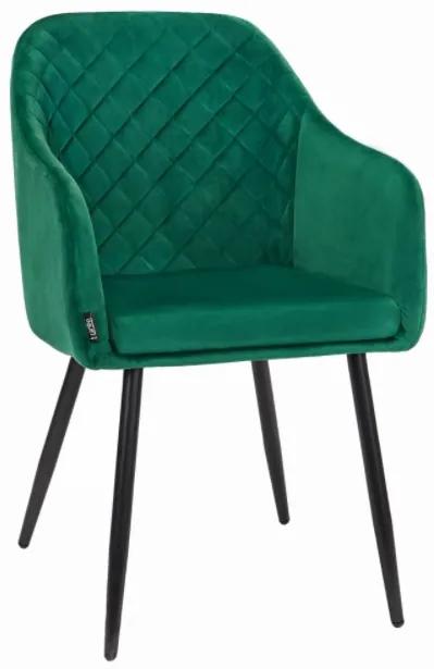 Sametová židle Moscow zelená
