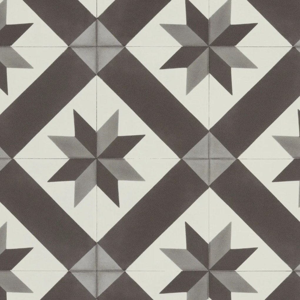 Gerflor, PVC podlaha - lino AladinTex Ultra 2226 Cordoba black/white, na míru, šíře 4m, černobílá, filc, chodba / předsíň