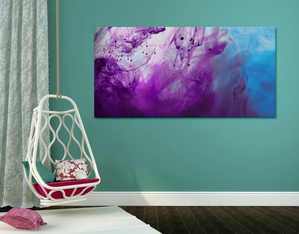Obraz kouzelná fialová abstrakce - 120x60 cm