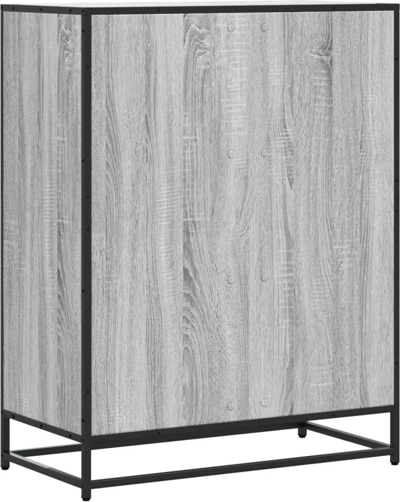 Botník šedý sonoma 75 x 38 x 97,5 cm kompozitní dřevo a kov 3300878