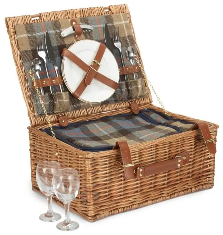 Willow Direct Piknikový koš COUNTRY HAMPER proutěný pro 2 osoby