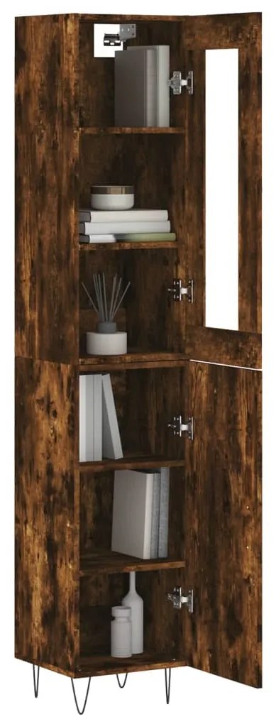 Skříň highboard kouřový dub 34,5 x 34 x 180 cm kompozitní dřevo - Default Title