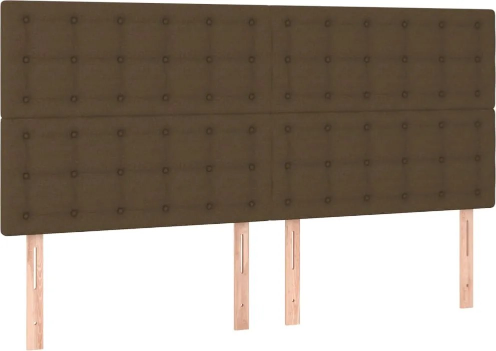 Box spring postel s matrací tmavě hnědá 160x200 cm textil 3137488