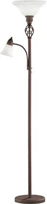4602021-24 RUSTICA - Rustikální stojací lampa se čtecí bodovkou, 180cm výška