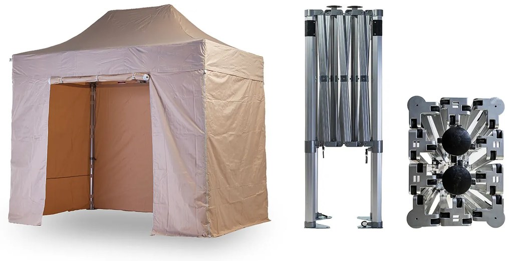 Nůžkový párty stan 2x3 m TENTino BIG HEXAGON Barva opláštění: 3A - BÉŽOVÁ