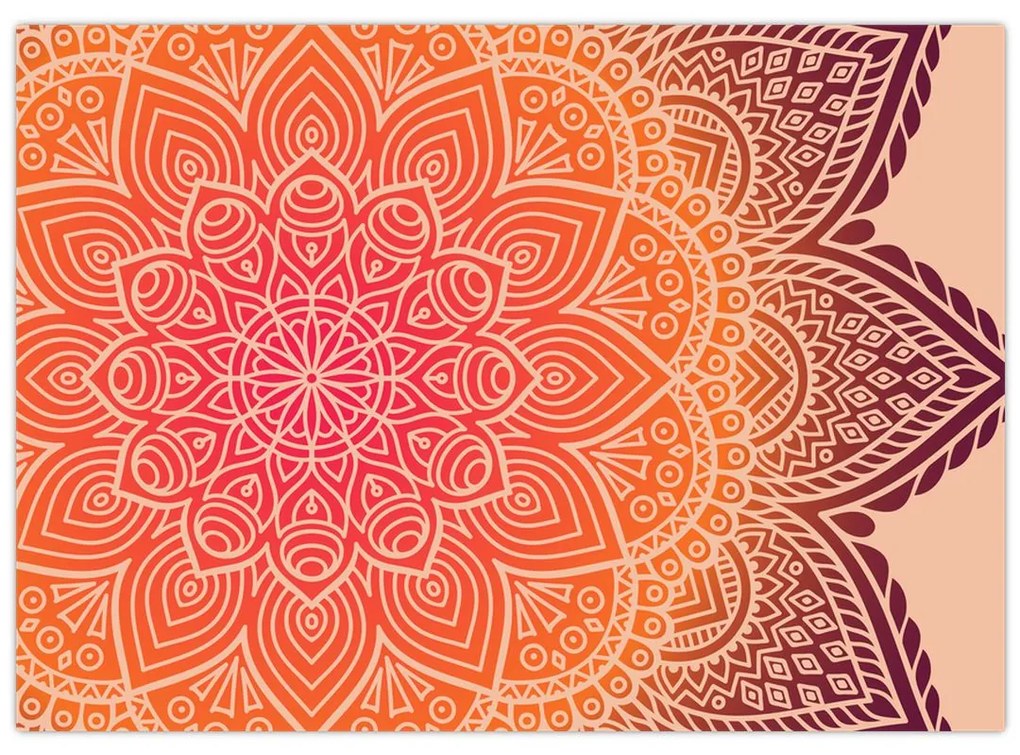 Skleněný obraz - Mandala umění (70x50 cm)