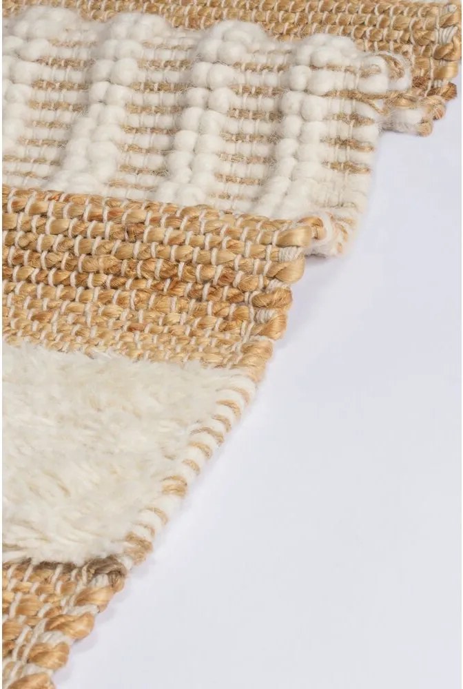 Flair Rugs, Běhoun Jubilant Medina Jute Natural/Ivory, 60x230, béžová, ložnice