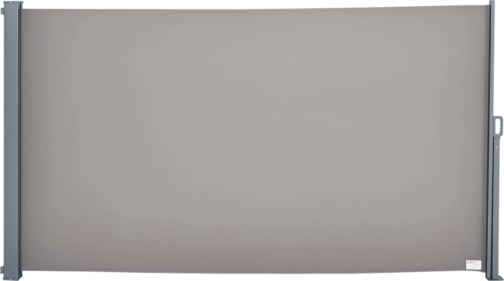 Zatahovací boční markýza Outsunny 300 x 160 cm, venkovní hliníkový větrník, ochrana proti slunci, roztažitelná clona na balkon, do zahrady a na terasu