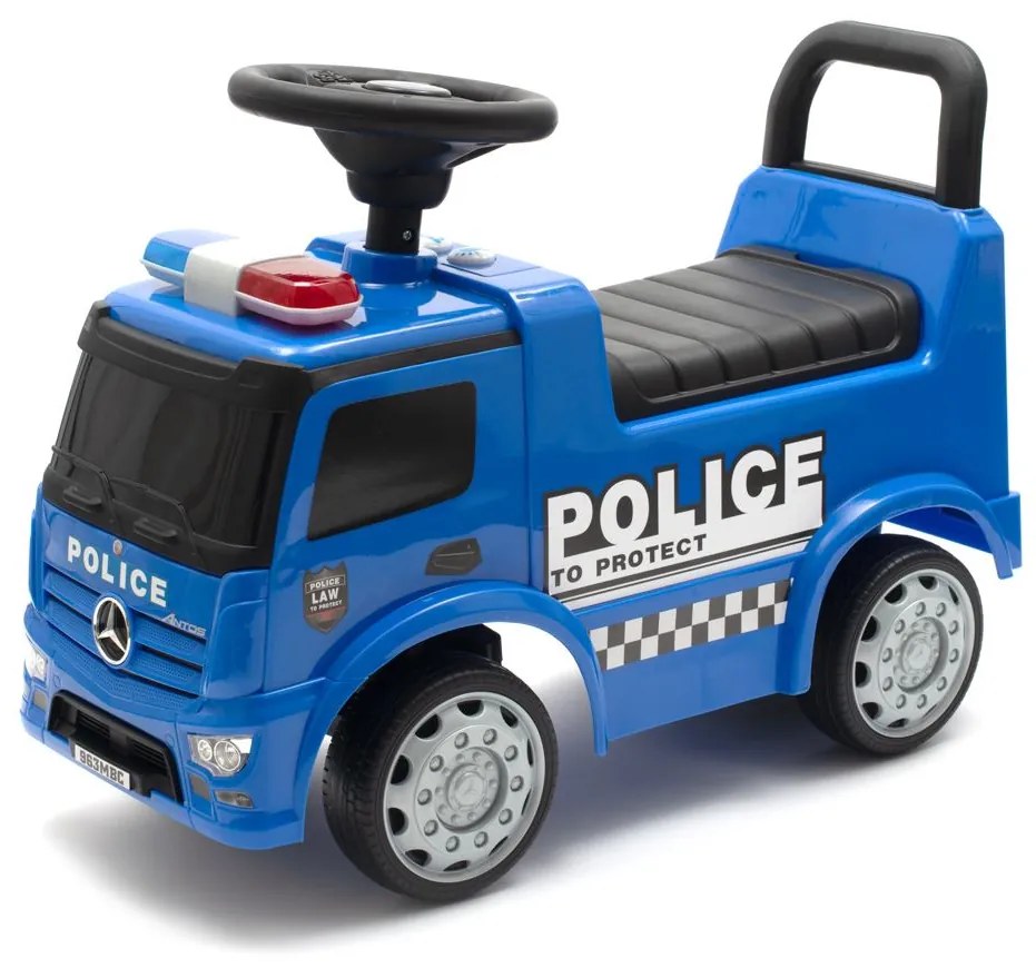 Dětské odrážedlo se zvukem Mercedes Baby Mix POLICE modré