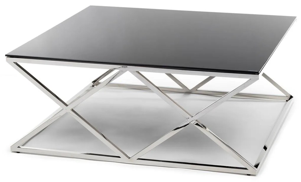 Konferenční stolek Timantti 110 cm stříbrný