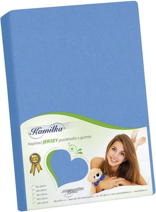 Bellatex Prostěradlo jersey Modrá 90x200 cm