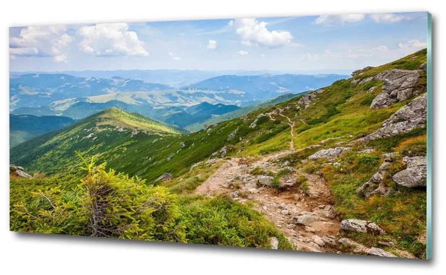 Wallmuralia Foto obraz fotografie na skle Zelené pahorky 100x50