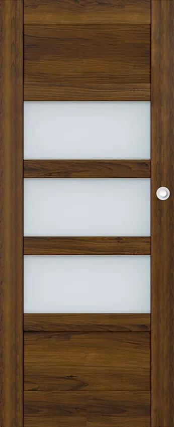 posuvné interiérové dveře do pouzdra BRAGA model B Průchozí rozměr: 70 x 197 cm, Orientace dveří: Levé dveře, Dekor: Dub Santa