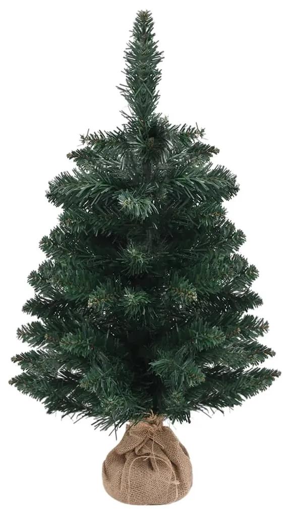 Umělý vánoční stromek se stojanem zelený 60 cm PVC