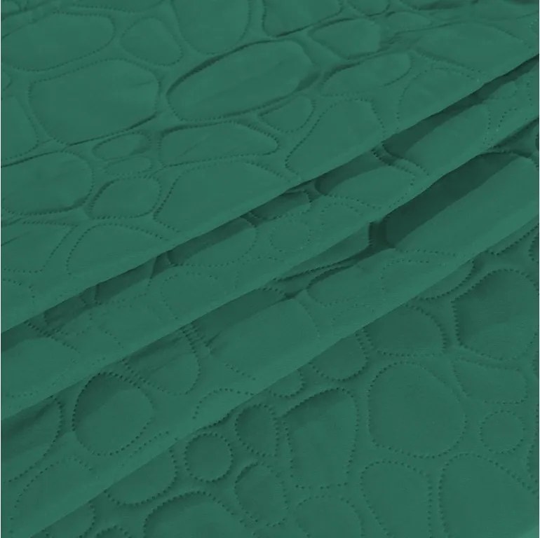 Zelený přehoz na postel STONE Rozměr: 200 x 220 cm