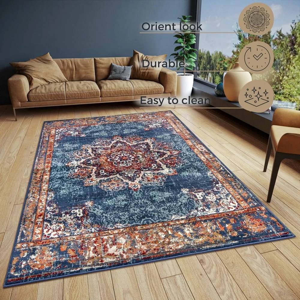Tmavě modrý koberec 57x90 cm Orient Maderno – Hanse Home