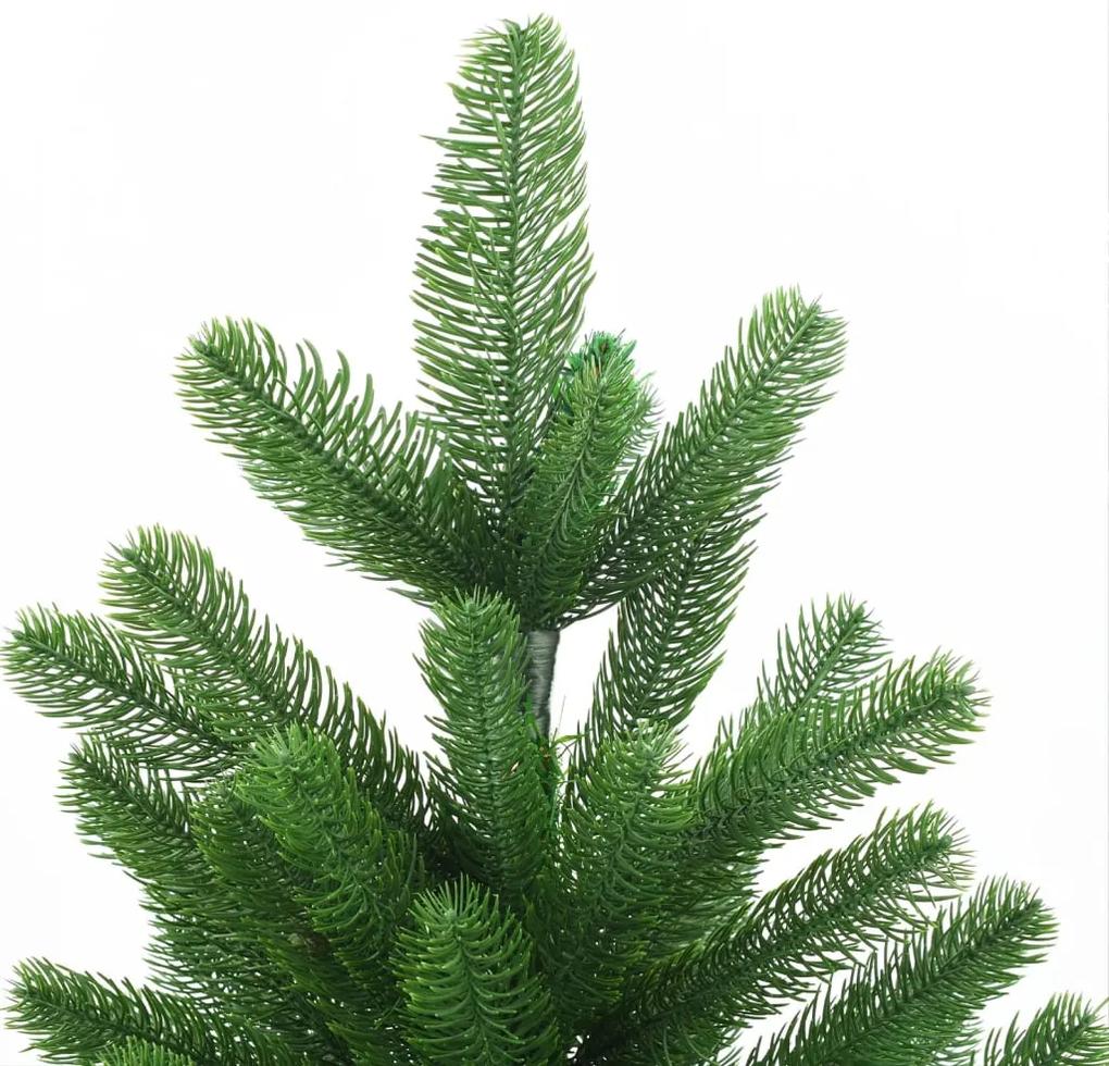 vidaXL Umělý vánoční stromek s LED a sadou koulí 210 cm zelený