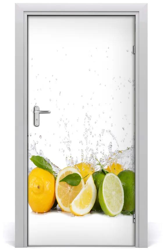 Fototapeta na dveře do domu samolepící citrusy 85x205 cm