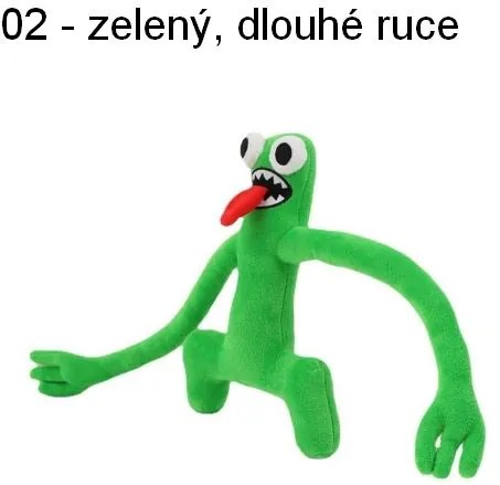 Plyšové hračky Roblox Rainbow Friends Varianta: 02 - zelený, dlouhé ruce, 45 cm
